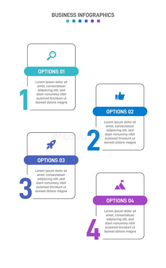 Vertical Progress Bar Featuring 4 Arrow-shaped Elements, Symbolizing ...