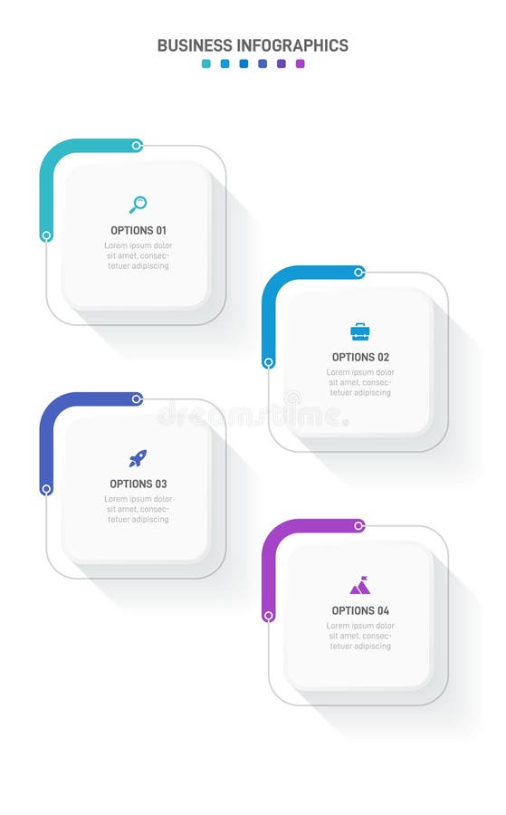 Vertical Progress Bar Featuring 4 Arrow-shaped Elements, Symbolizing ...