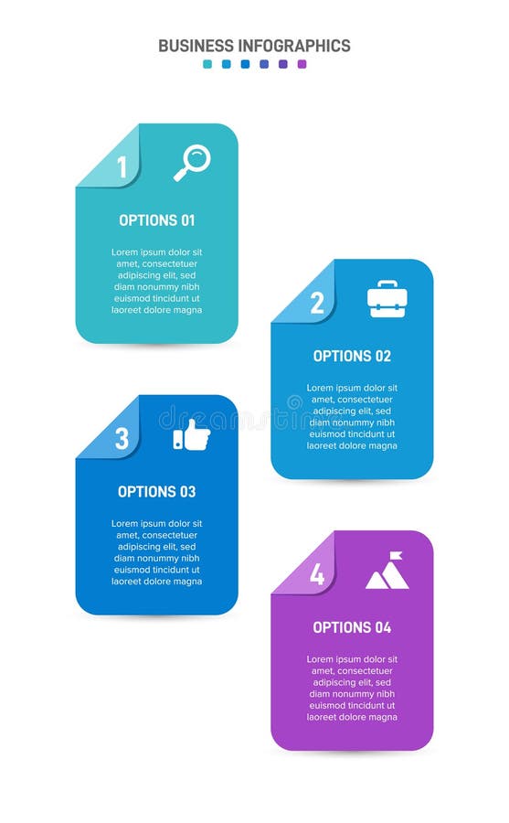Vertical Progress Bar Featuring 4 Arrow-shaped Elements, Symbolizing ...