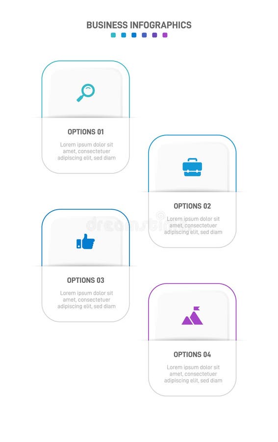 Vertical Progress Bar Featuring 4 Arrow-shaped Elements, Symbolizing ...