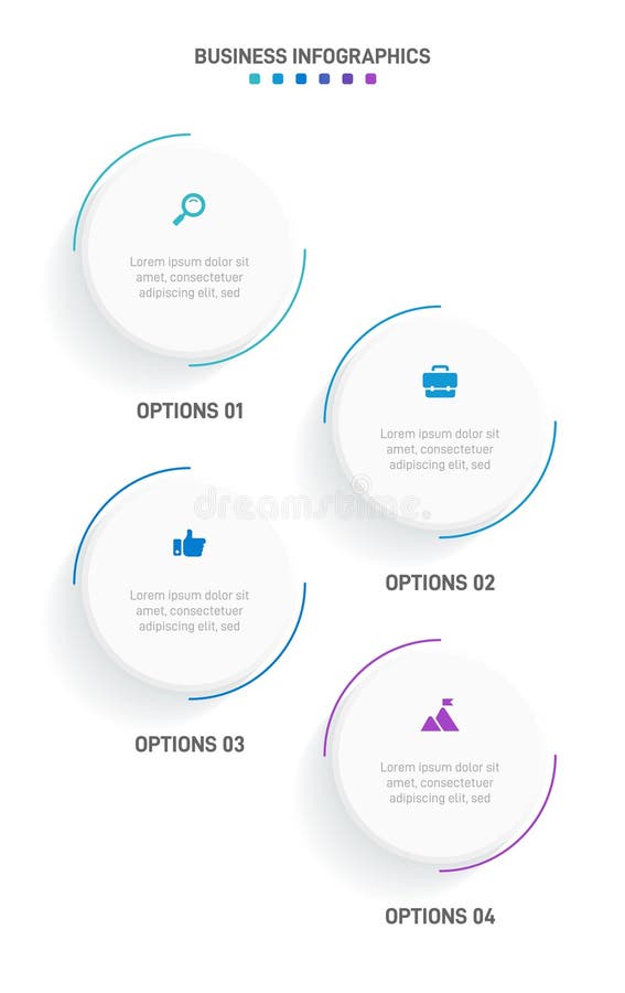 Vertical Progress Bar Featuring 4 Arrow-shaped Elements, Symbolizing ...