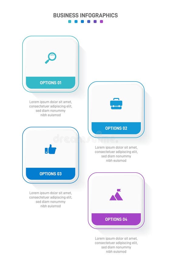 Vertical Progress Bar Featuring 4 Arrow-shaped Elements, Symbolizing ...