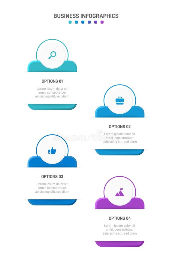 Vertical Progress Bar Featuring 4 Arrow-shaped Elements, Symbolizing ...
