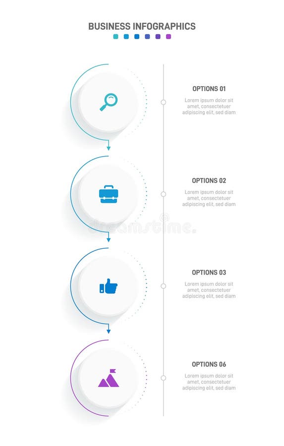 Vertical Progress Bar Featuring 4 Arrow-shaped Elements, Symbolizing ...