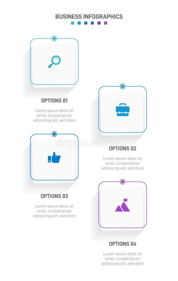 Vertical Progress Bar Featuring 4 Arrow-shaped Elements, Symbolizing ...