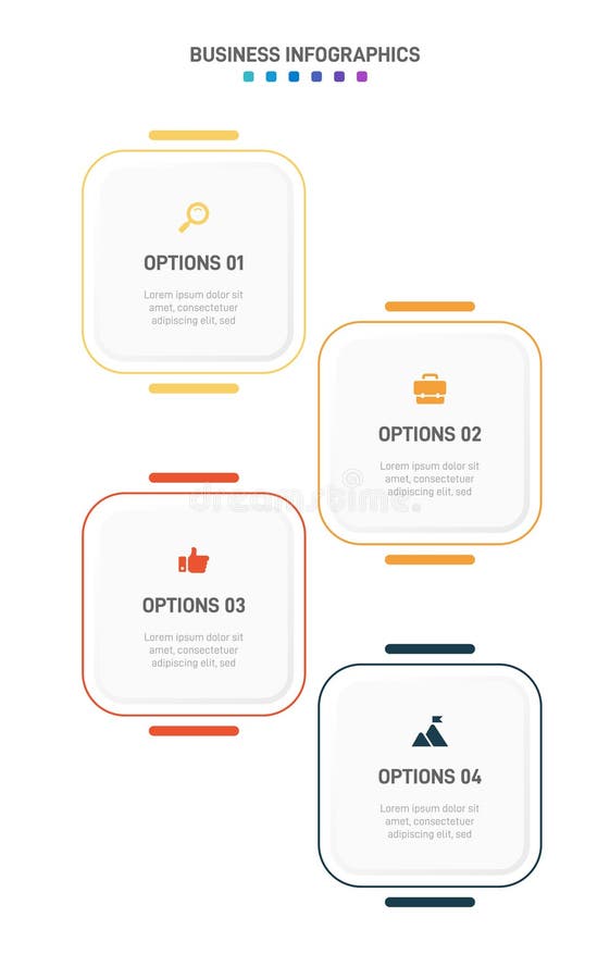 Vertical Progress Bar Featuring 4 Arrow-shaped Elements, Symbolizing ...