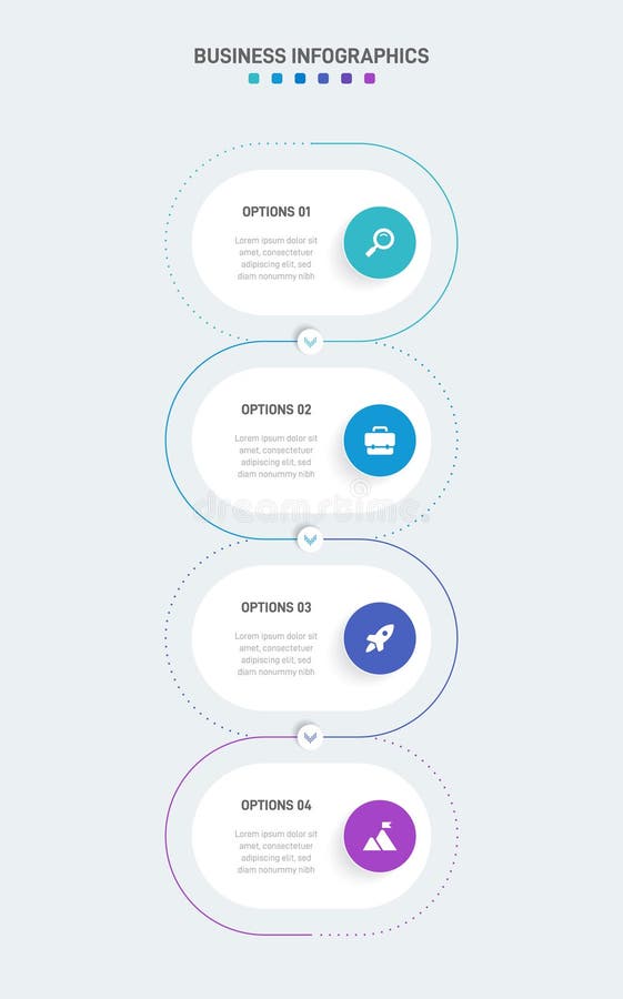 Vertical Progress Bar Featuring 4 Arrow-shaped Elements, Symbolizing ...