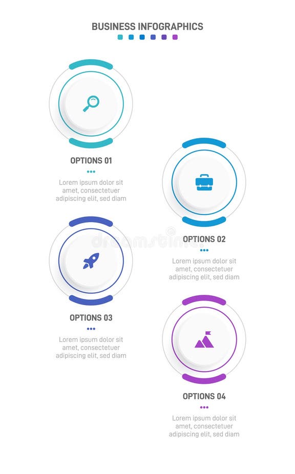 Vertical Progress Bar Featuring 4 Arrow-shaped Elements, Symbolizing ...