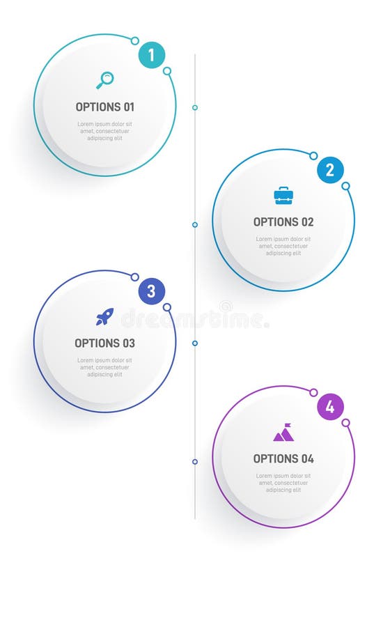 Vertical Progress Bar Featuring 4 Arrow-shaped Elements, Symbolizing ...
