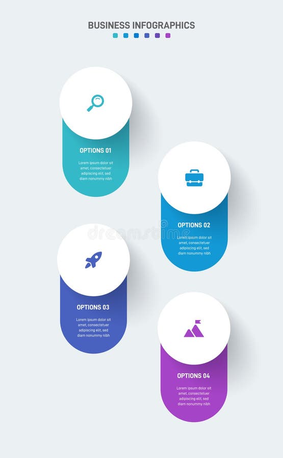 Vertical Progress Bar Featuring 4 Arrow-shaped Elements, Symbolizing ...