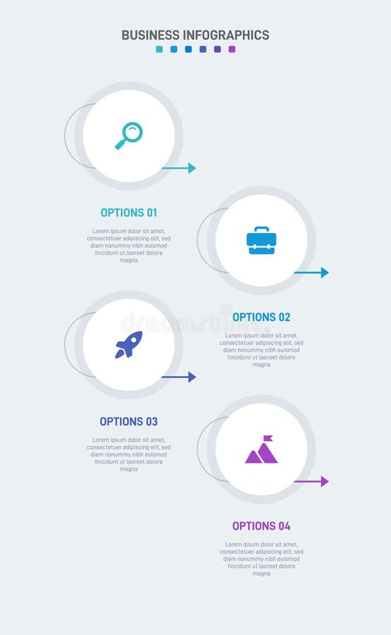 Vertical Progress Bar Featuring 4 Arrow-shaped Elements, Symbolizing ...