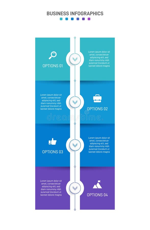 Vertical Progress Bar Featuring 4 Arrow-shaped Elements, Symbolizing ...