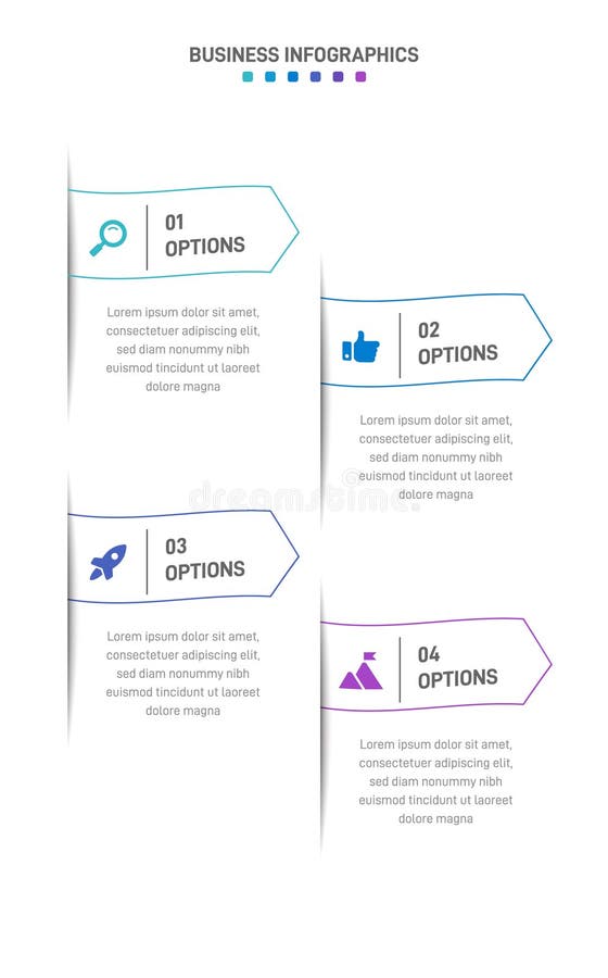 Vertical Progress Bar Featuring 4 Arrow-shaped Elements, Symbolizing ...