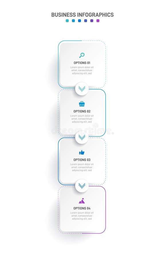 Vertical Progress Bar Featuring 4 Arrow-shaped Elements, Symbolizing ...