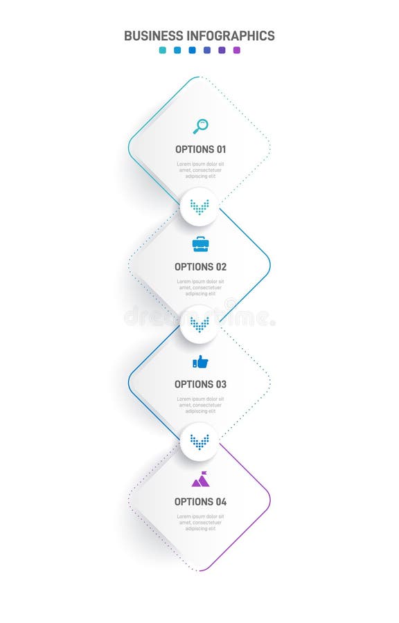 Vertical Progress Bar Featuring 4 Arrow-shaped Elements, Symbolizing ...