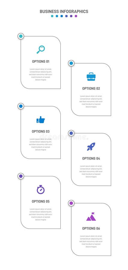 Vertical Progress Bar Featuring 6 Arrow-shaped Elements, Symbolizing ...