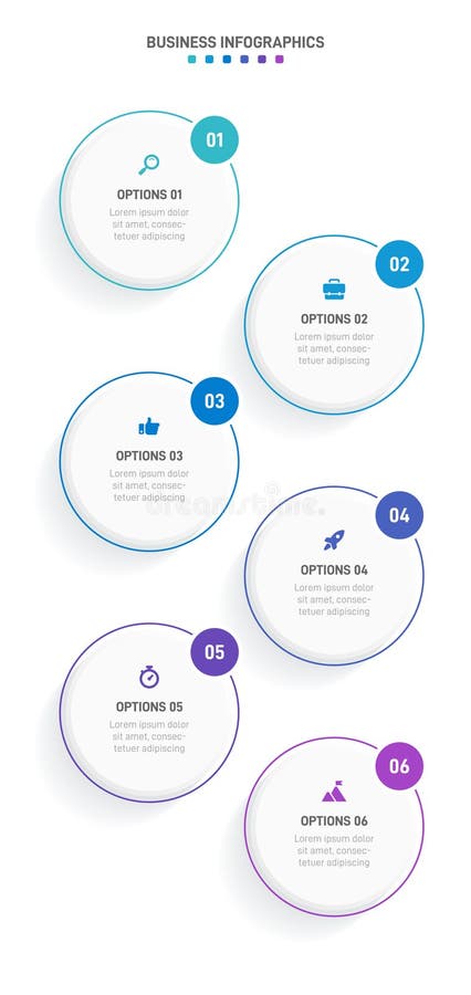 Vertical Progress Bar Featuring 6 Arrow-shaped Elements, Symbolizing ...