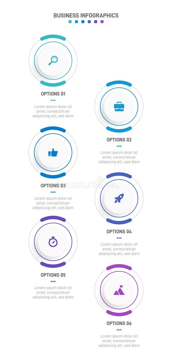 Vertical Progress Bar Featuring 6 Arrow-shaped Elements, Symbolizing ...