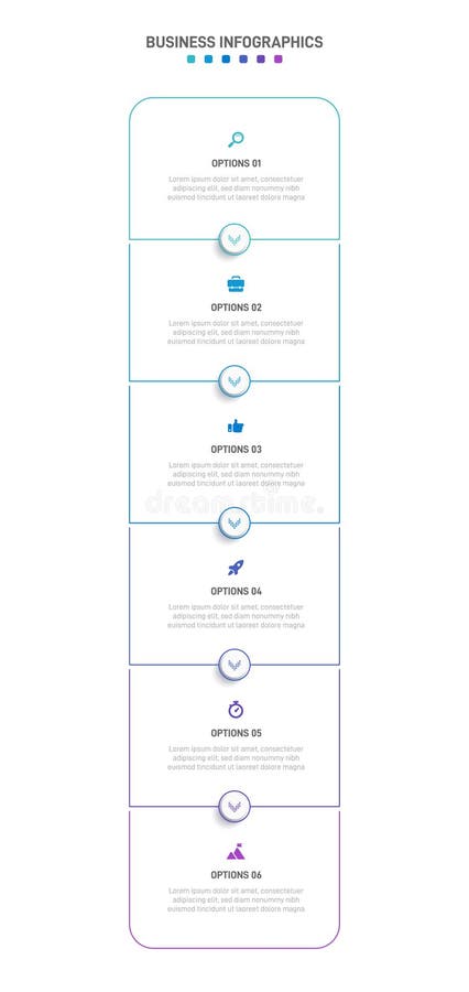 Vertical Progress Bar Featuring 6 Arrow-shaped Elements, Symbolizing ...