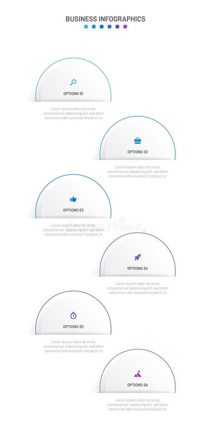 Vertical Progress Bar Featuring 6 Arrow-shaped Elements, Symbolizing ...