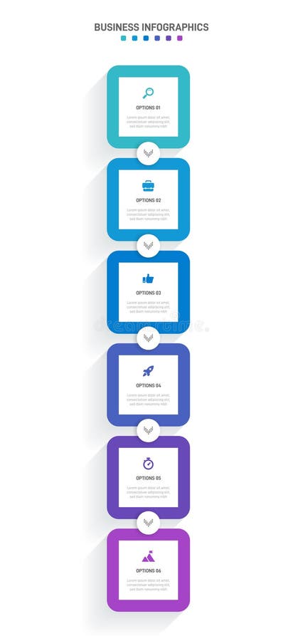 Vertical Progress Bar Featuring 6 Arrow-shaped Elements, Symbolizing ...