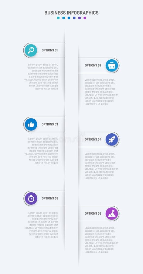 Vertical Progress Bar Featuring 6 Arrow-shaped Elements, Symbolizing ...