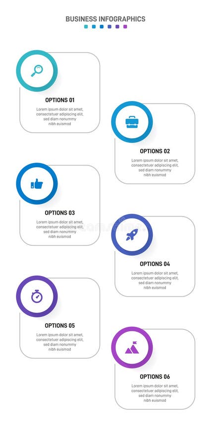 Vertical Progress Bar Featuring 6 Arrow-shaped Elements, Symbolizing ...