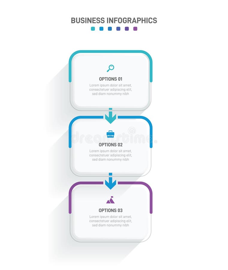 Vertical Progress Bar Featuring 3 Arrow-shaped Elements, Symbolizing ...