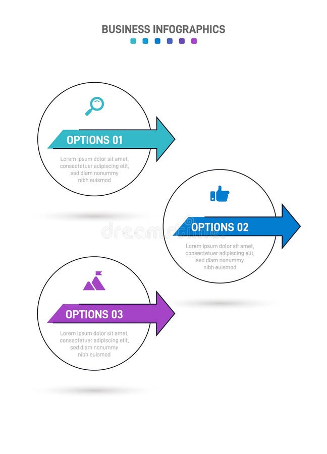 Vertical Progress Bar Featuring 3 Arrow-shaped Elements, Symbolizing ...