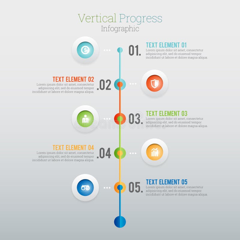 Vertical Dot Timeline Infographic Stock Vector - Illustration of sign ...