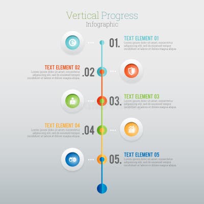 Vertical Progress Infographic Stock Vector - Illustration of chart ...