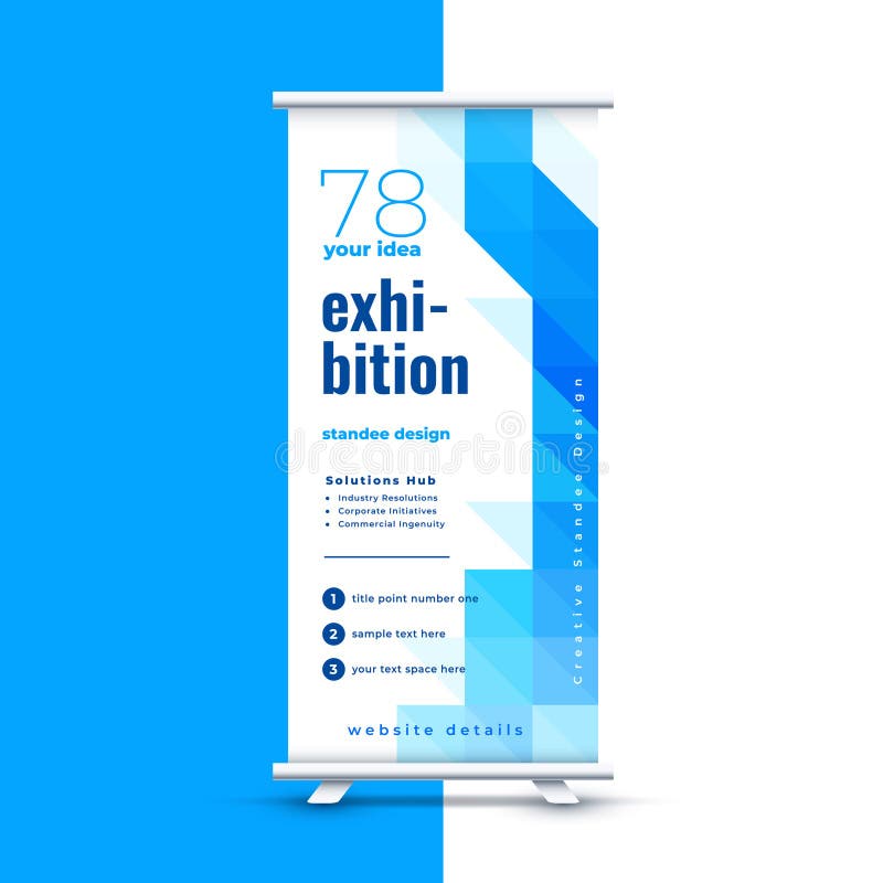 Vertical Pullup Display Page Template for Business Promotion Stock ...