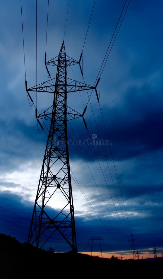 Vertical pyllon landscape stock photo. Image of distribution - 20009766