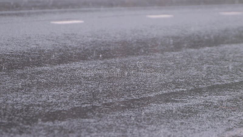 Vertical Rays of Reflection of Headlights of Moving Cars. Stock Video ...