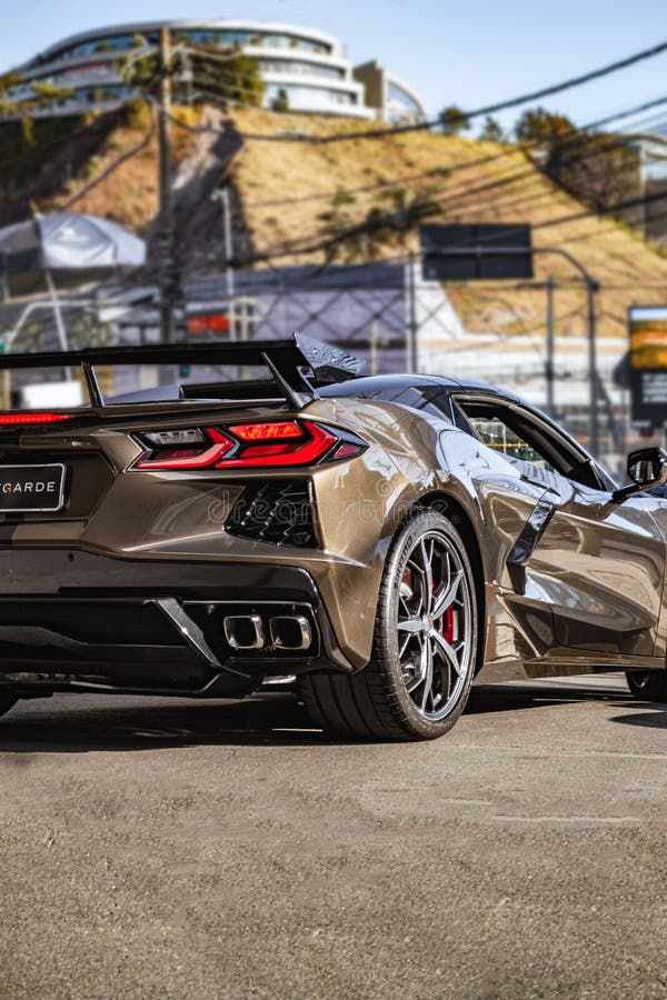 Vertical Rear View of a Corvette Stingray Editorial Image - Image of ...