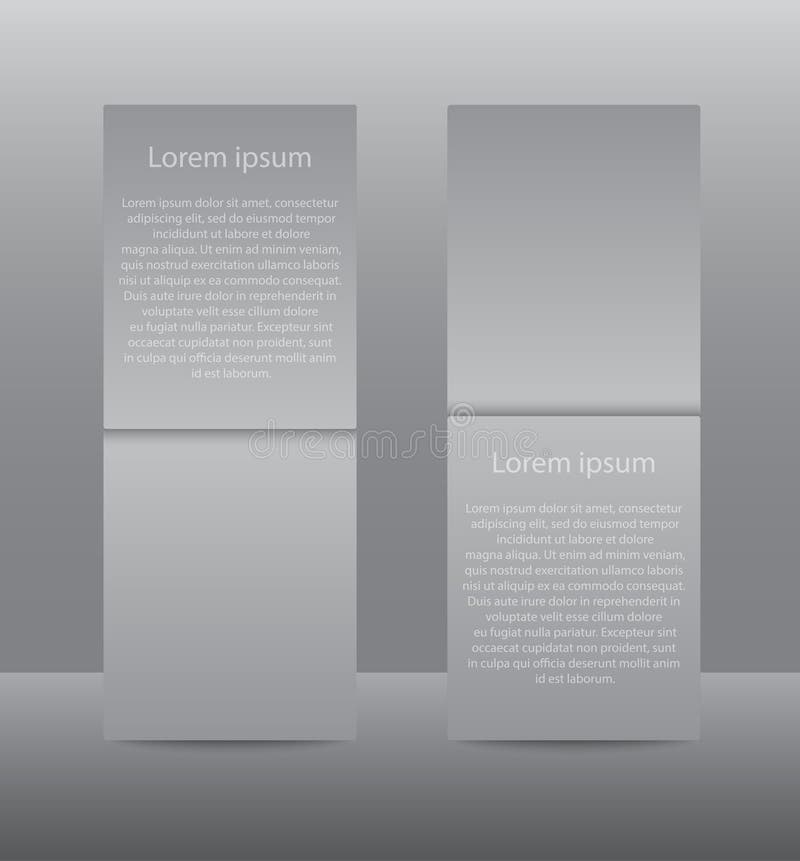 Vertical Rectangle Grey Paper Banner. Mockup. Stock Vector ...