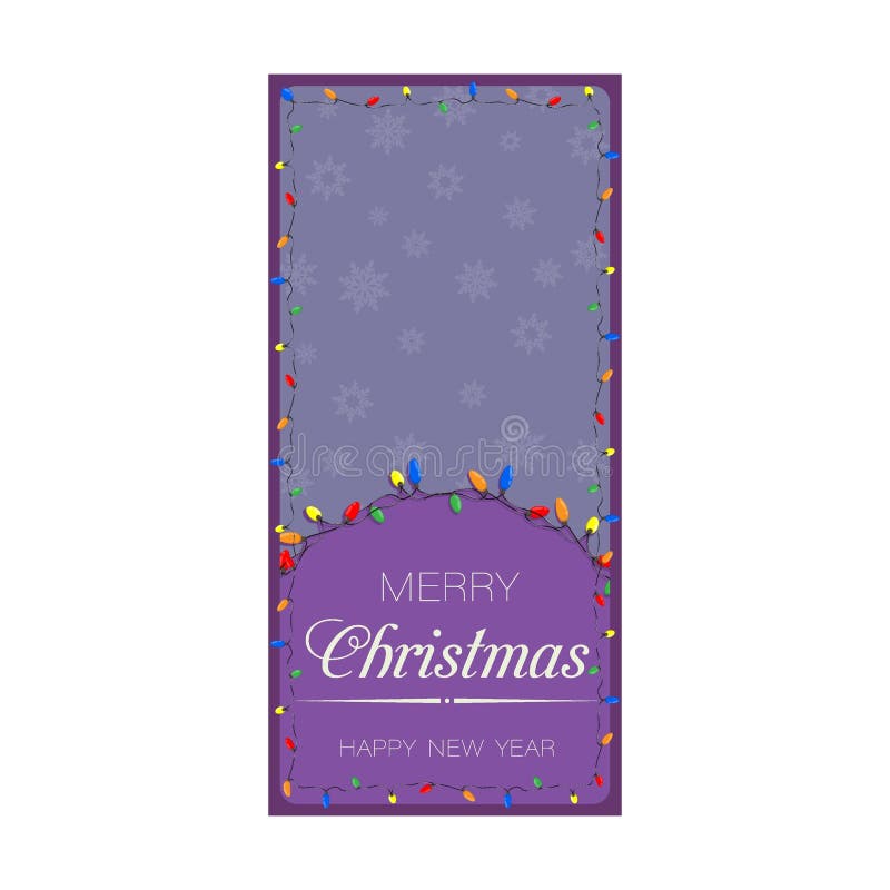 Holiday Rectangular Frame with Multi Colored Christmas Lights for ...