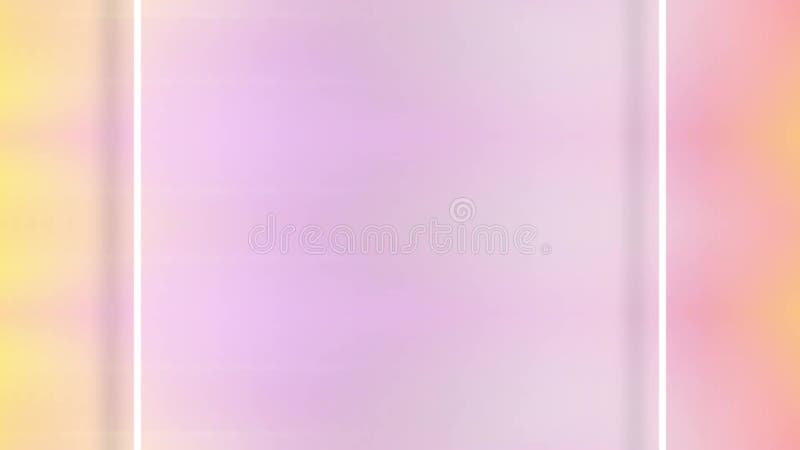 Vertical Rectangular White Frame with Long Lines, Pink Orange Wavy ...