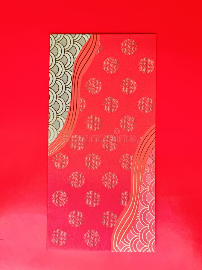 Red Envelope Has Some Fish Scale Patterns. Stock Image - Image of light ...