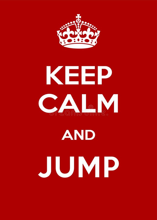 Vertical Red and White Motivational Poster KEEP CALM Stock Illustration ...