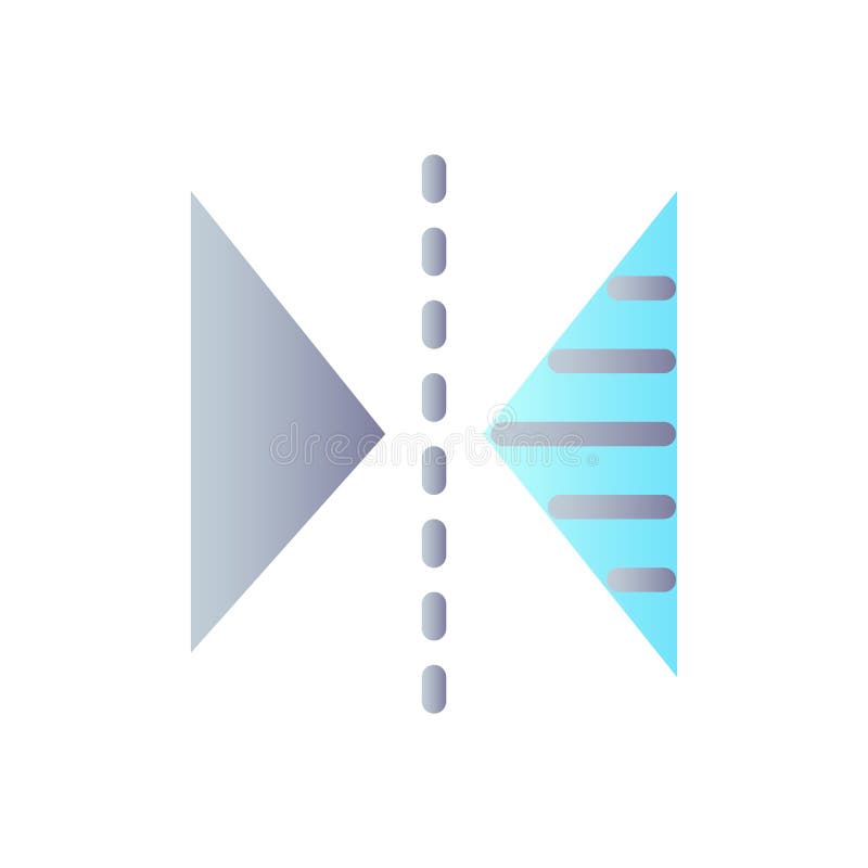 Vertical Reflection Black Glyph Ui Icon Stock Vector - Illustration of ...