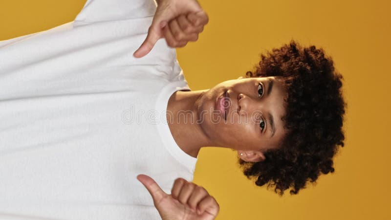 Vertical Refusal Gesture Thumbs Down Guy Dislike Stock Footage - Video ...