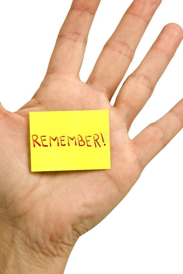 Vertical REMEMBER Note stock photo. Image of memory, reminder - 47999874