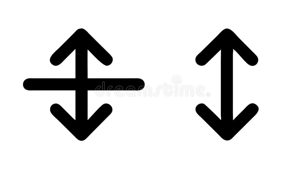 Vertical Resize Arrows. Adjust Height, Expand, Collapse, Vector Design Generative AI Stock ...