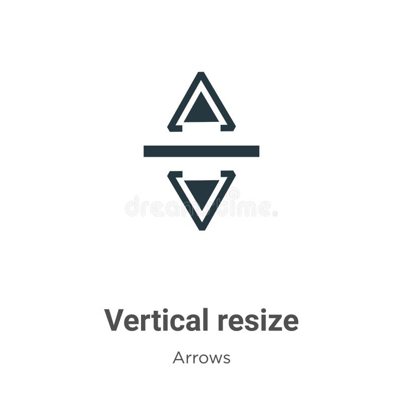 Vertical Resize Vector Icon on White Background. Flat Vector Vertical ...