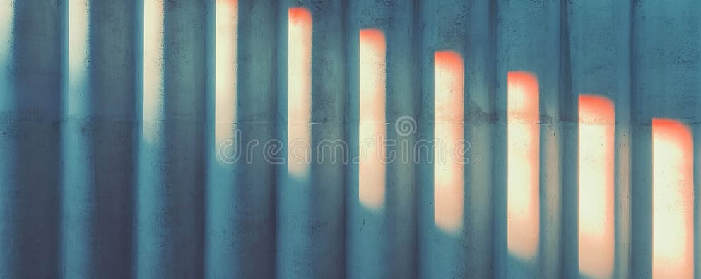 Vertical Ribbed Concrete Wall Texture with Sunlit Patterns for ...