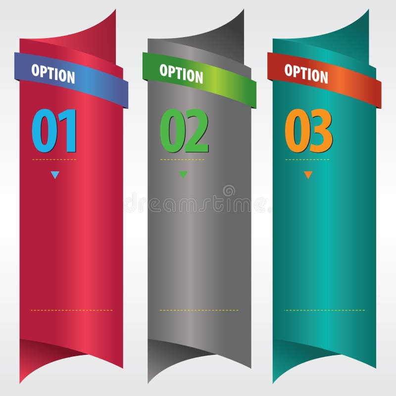 Vertical Ribbon Banner. stock vector. Illustration of corporate - 36712415