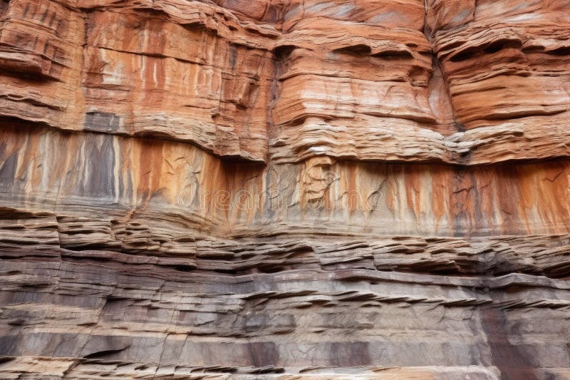 Vertical Rock Layers in a Canyon Wall Stock Photo - Image of wall, face ...