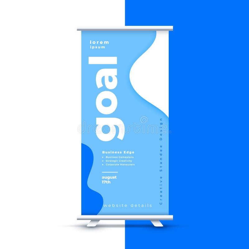 Vertical Roll Up Standee Cover Banner for Company Seminar Stock Vector ...
