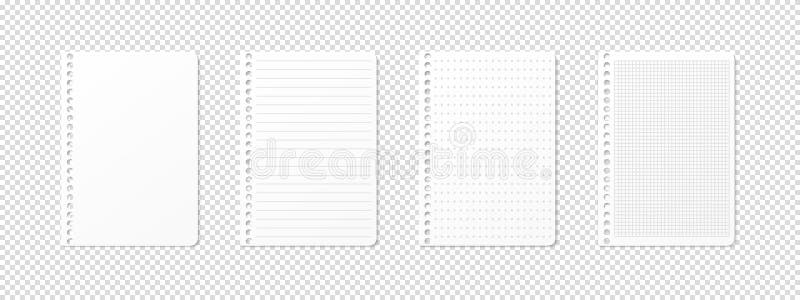 Horizontal Ruled, Lined, Gridded, Checkered Grid, Dotted and Empty ...